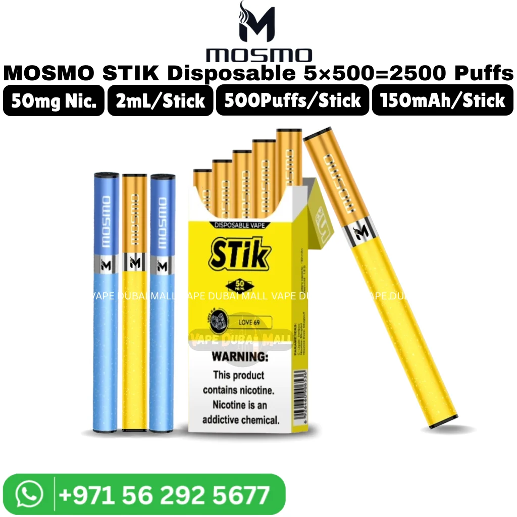 MOSMO Stik Disposable Vape In Dubai – Cigarette-style Design