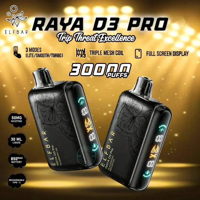 Best ELFBAR Raya D3 Pro 30000 Puffs 5% Nicotine Vape In UAE